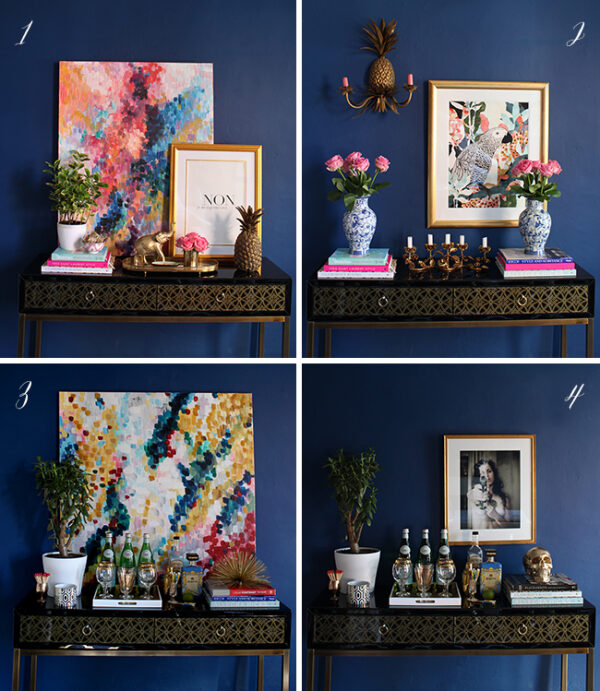 Styling One Console Table 3 Different Ways - Swoon Worthy