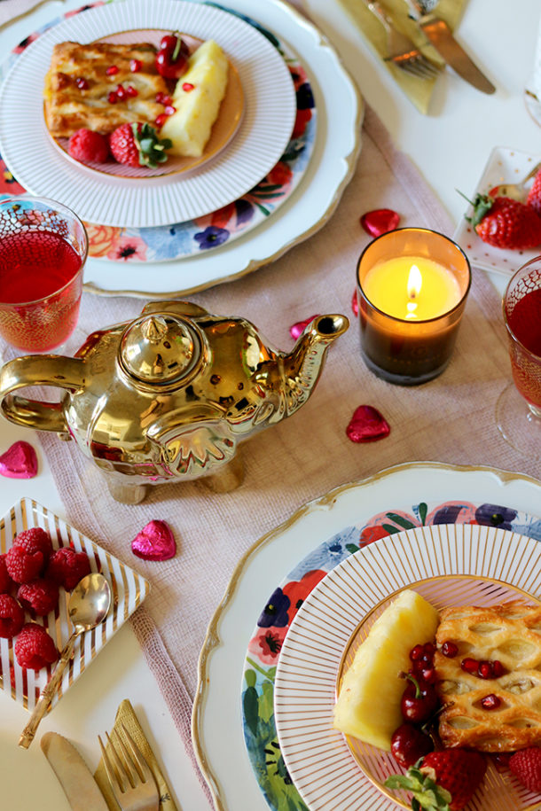 Valentine's Day Romantic Table Setting for Two - Swoon Worthy