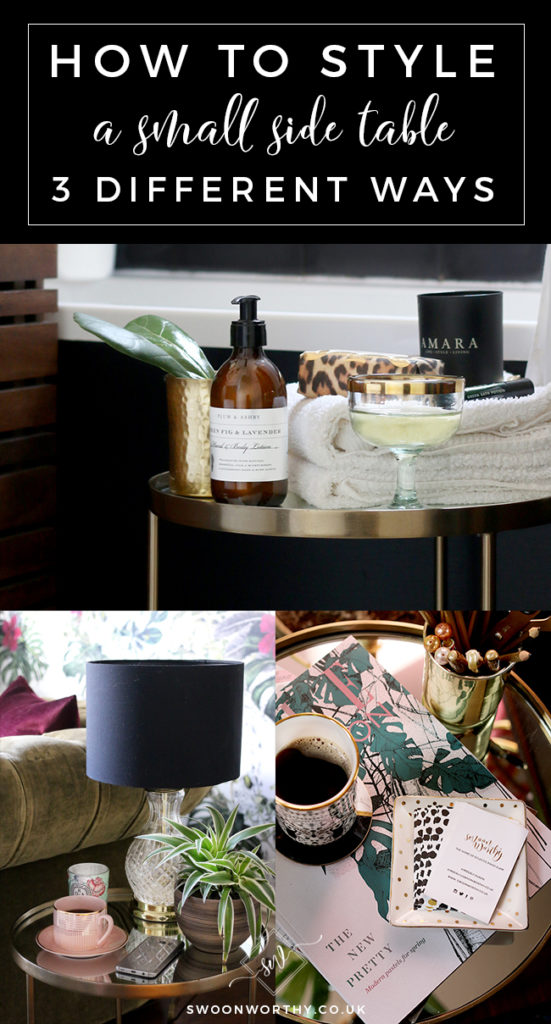 How to Style a Side Table 3 Different Ways - Swoon Worthy