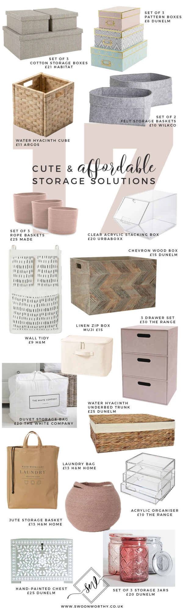 17 Cute and Affordable Storage Solutions - Swoon Worthy