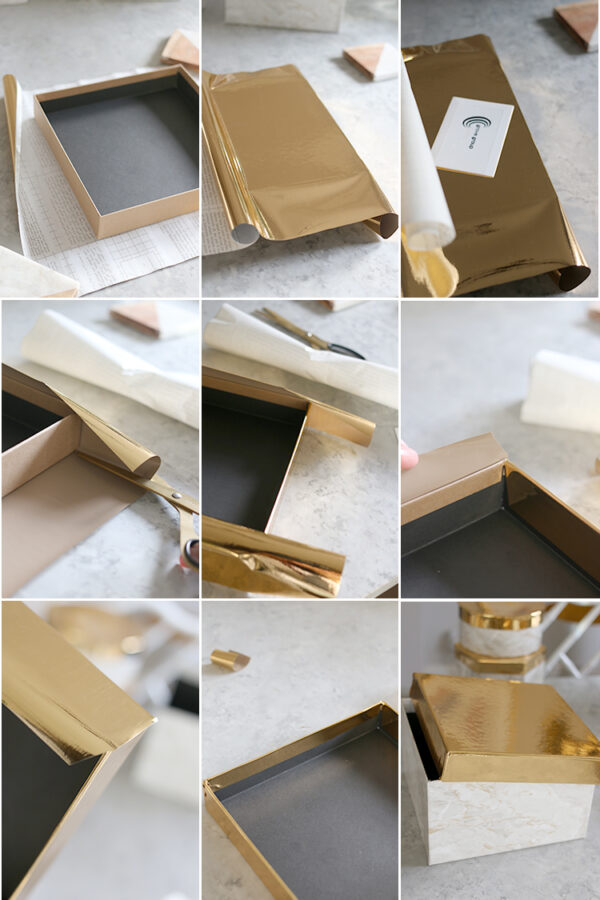 DIY Display Storage Upcycled from Gift Boxes - Swoon Worthy