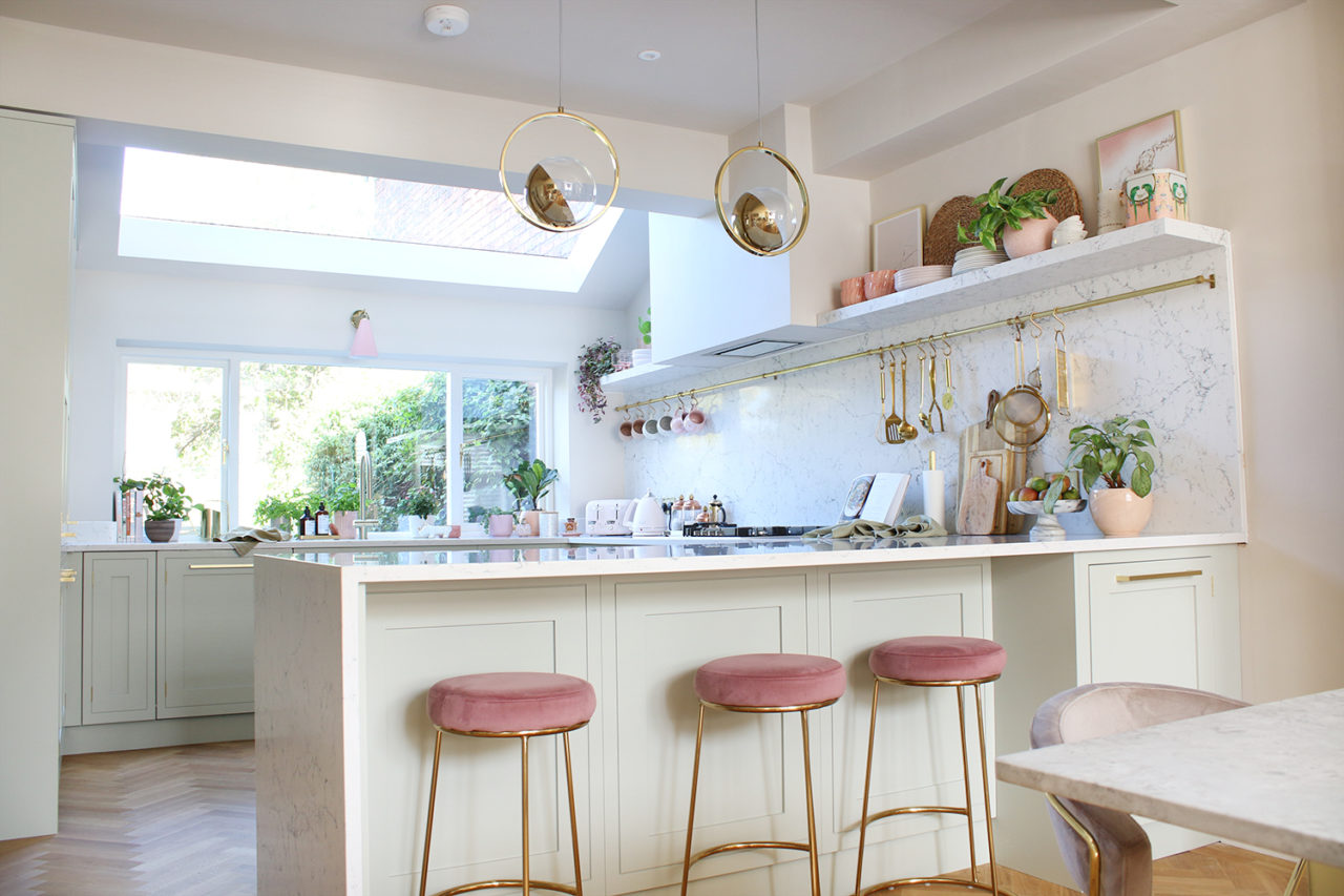 Renovation Complete: The Reveal of Our Green Pink and Gold Kitchen ...